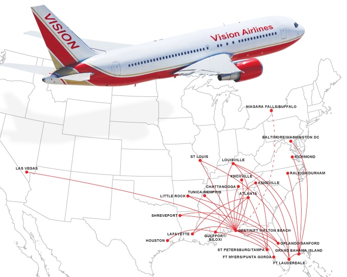 Vision Airlines to drop Shreveport on August 16, Las Vegas on August 18 ...