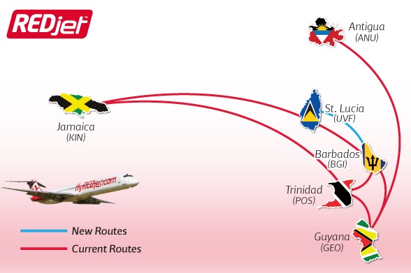 REDjet 2011 Route Map | World Airline News