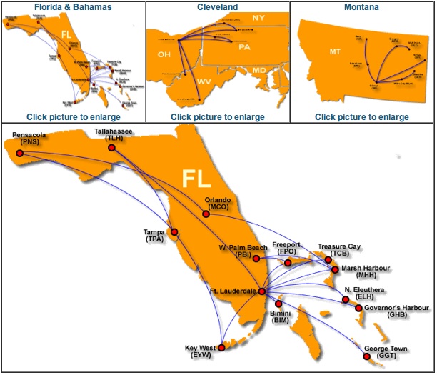 Silver Airways 2011 Route Maps | World Airline News