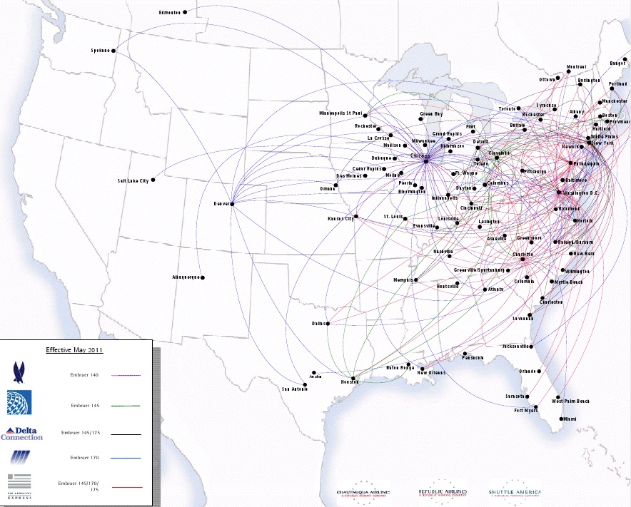 Shuttle America’s Embraer 170 N637RW makes a nose wheel-up landing at ...