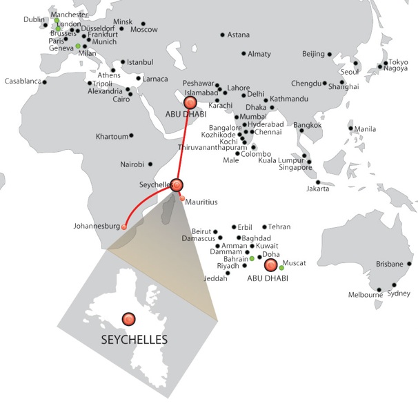Air Seychelles 3:2012 Route Map | World Airline News
