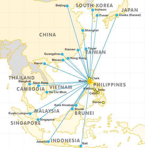 Cebu Pacific Air MNL 1:2013 Route Map | World Airline News