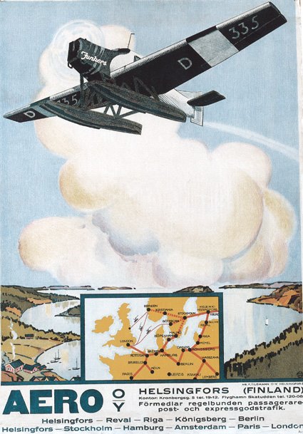 Aero OY (Finnair) poster (Finnair)(LR) | World Airline News