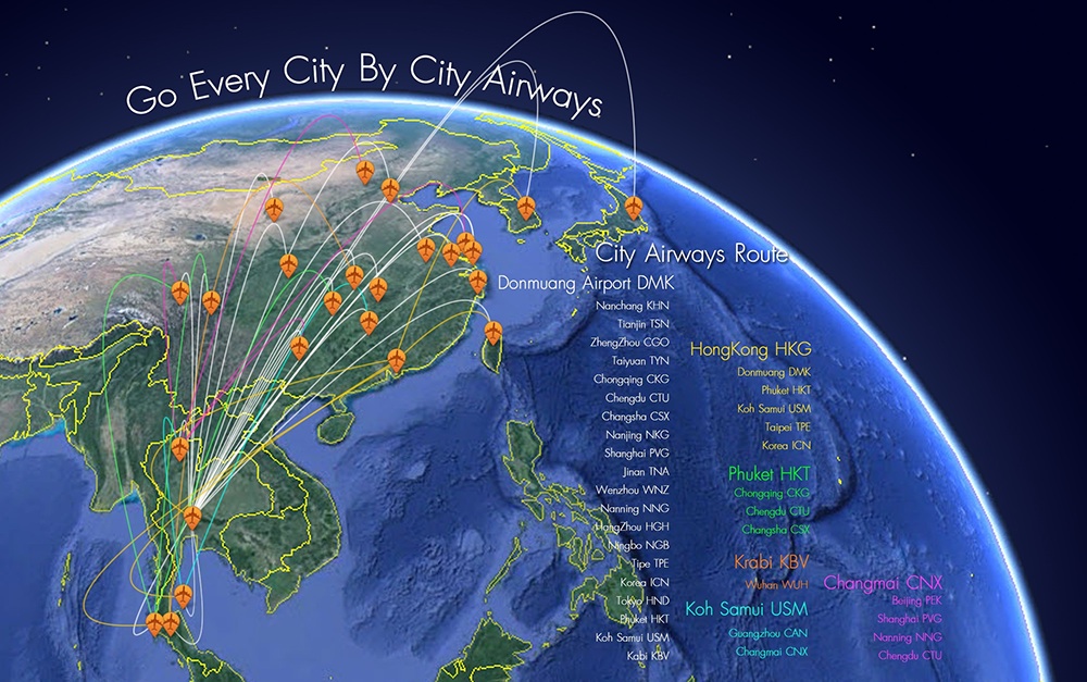 City Airways 8.2014 Route Map | World Airline News