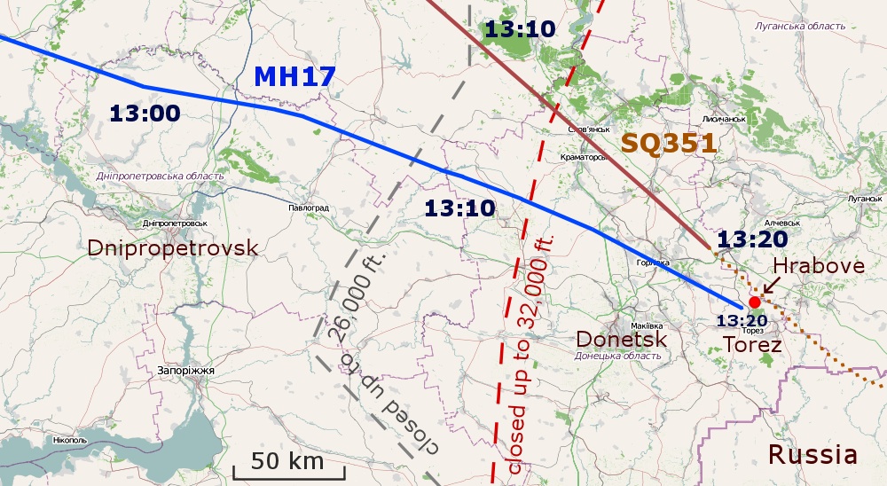 Malaysia MH 17 Flight Route Map | World Airline News