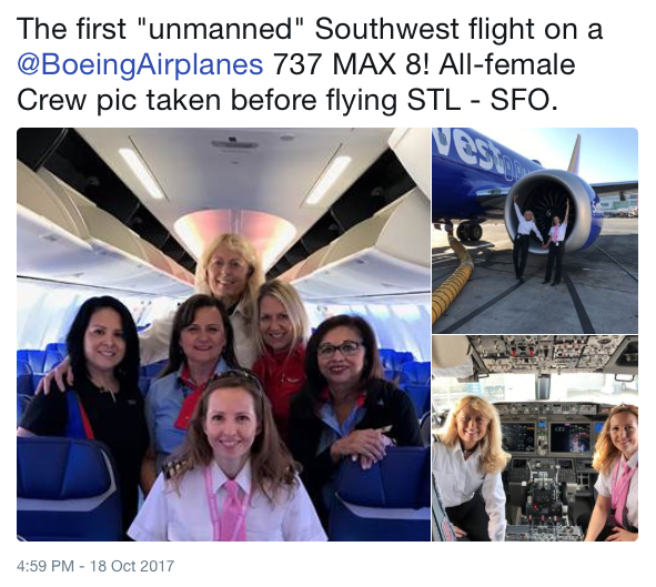 Southwest’s first all-female crewed flight | World Airline News