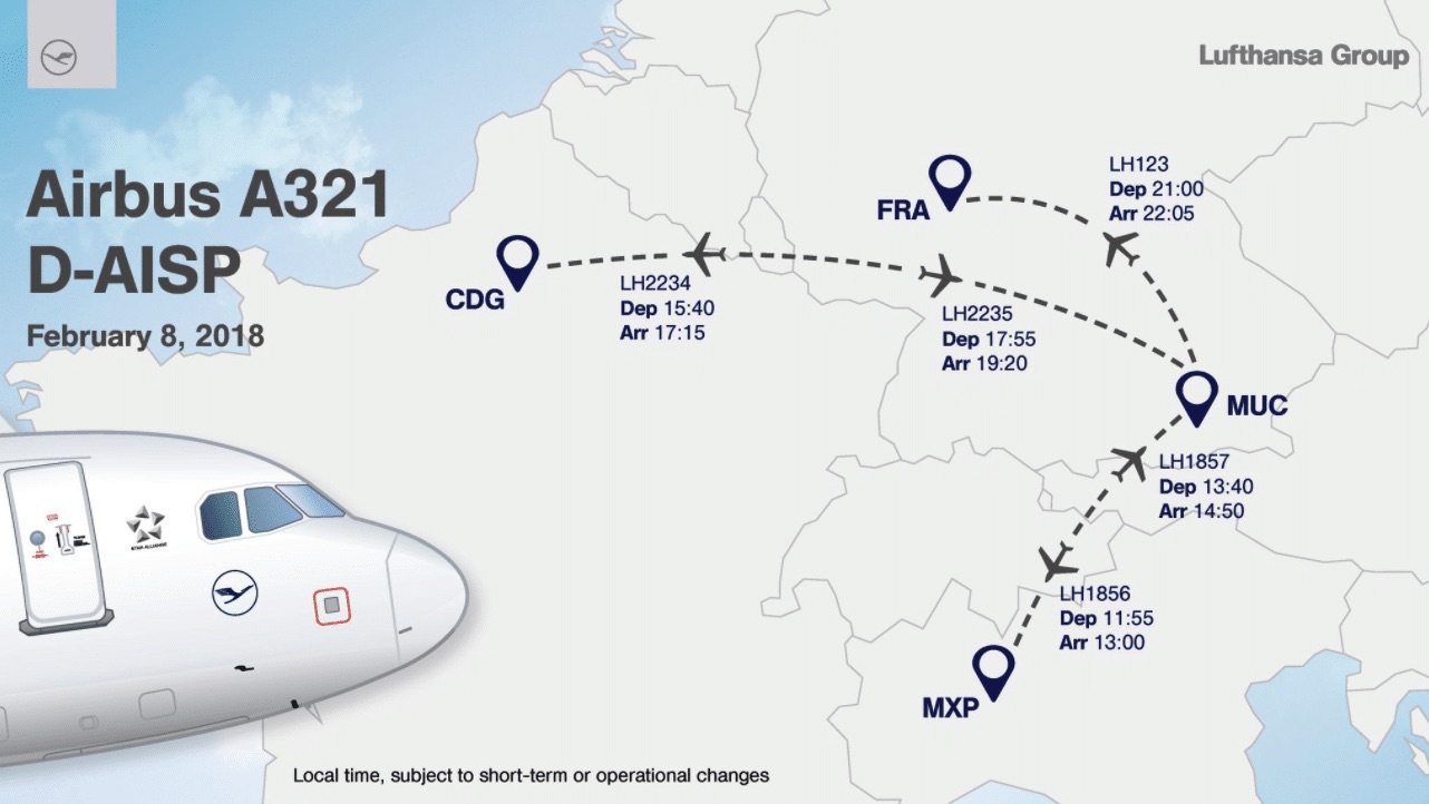 Lufthansa D-AISP map | World Airline News