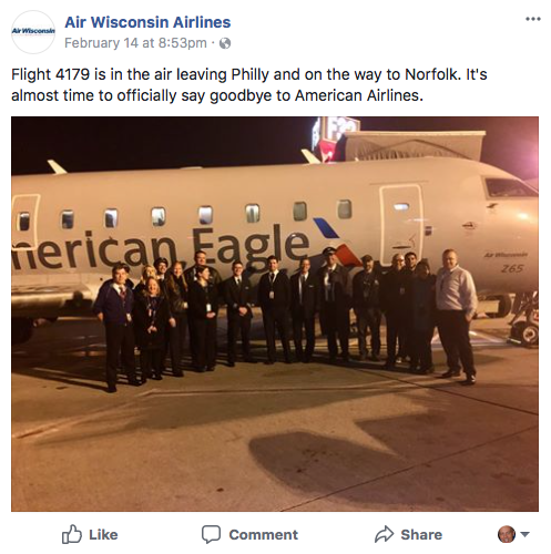 Air Wisconsin operates its last flight as an American Eagle carrier ...