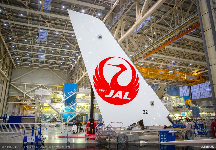 First Japan Airlines Airbus A350 takes shape in final assembly line ...